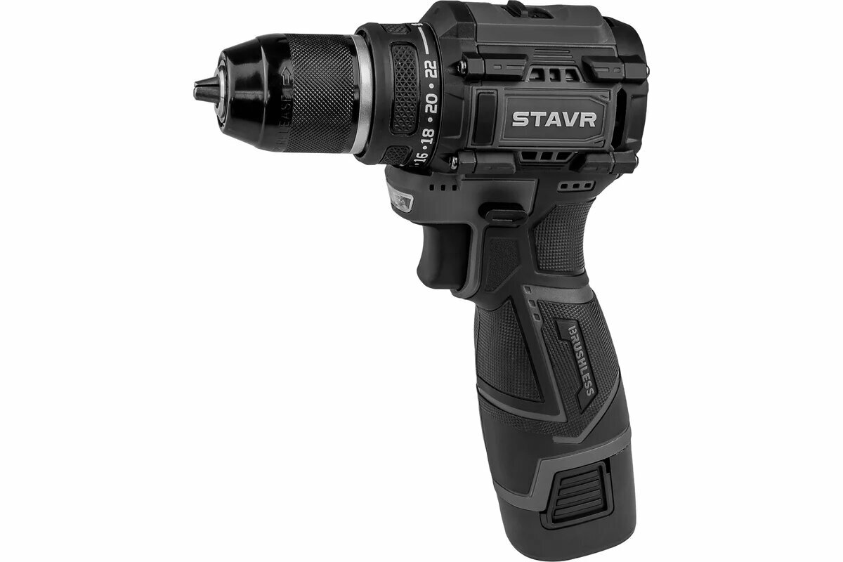 Дрель-шуруповерт аккумуляторная Ставр 16V, BL, 34/16 Нм, Stavr SDD 16BL-2K 9020100413