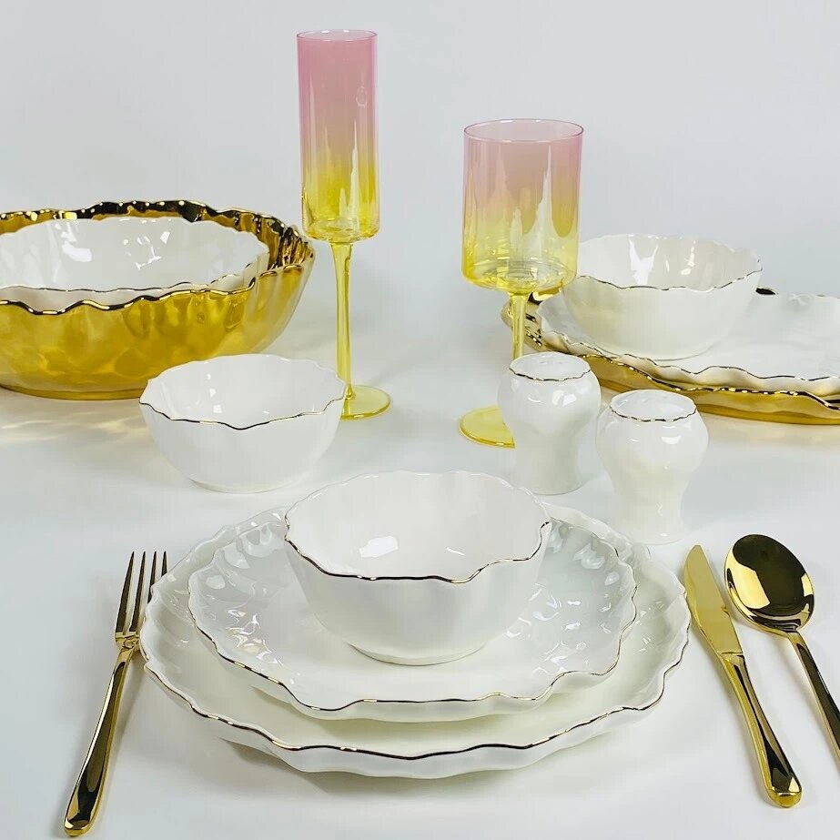 Обеденный сервиз 30пр. Ванесса золото Фарфор 305-271 118-305-271