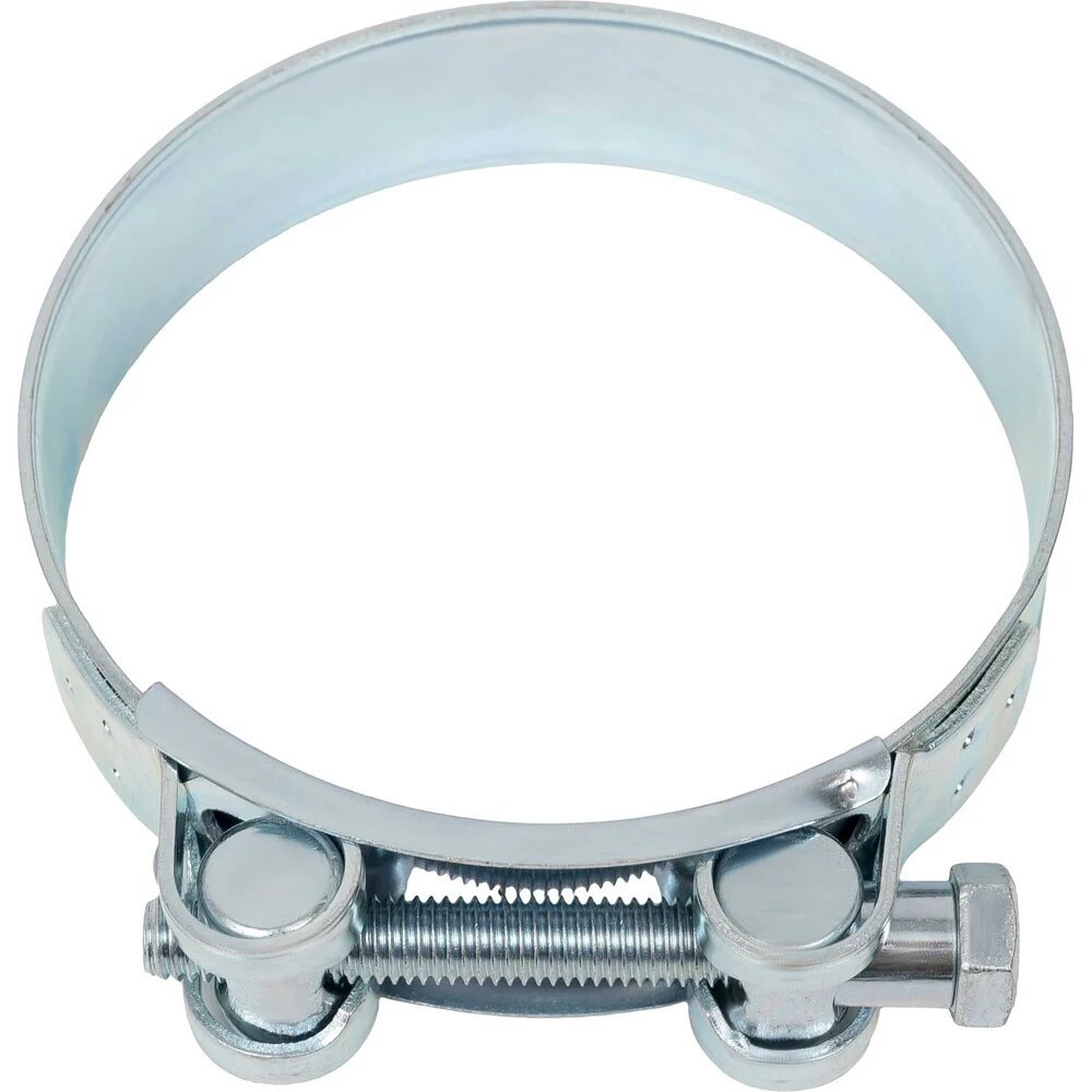 Хомут силовой шарнирный D86-91мм, оцинкованная сталь Gigant 123969, резиновая