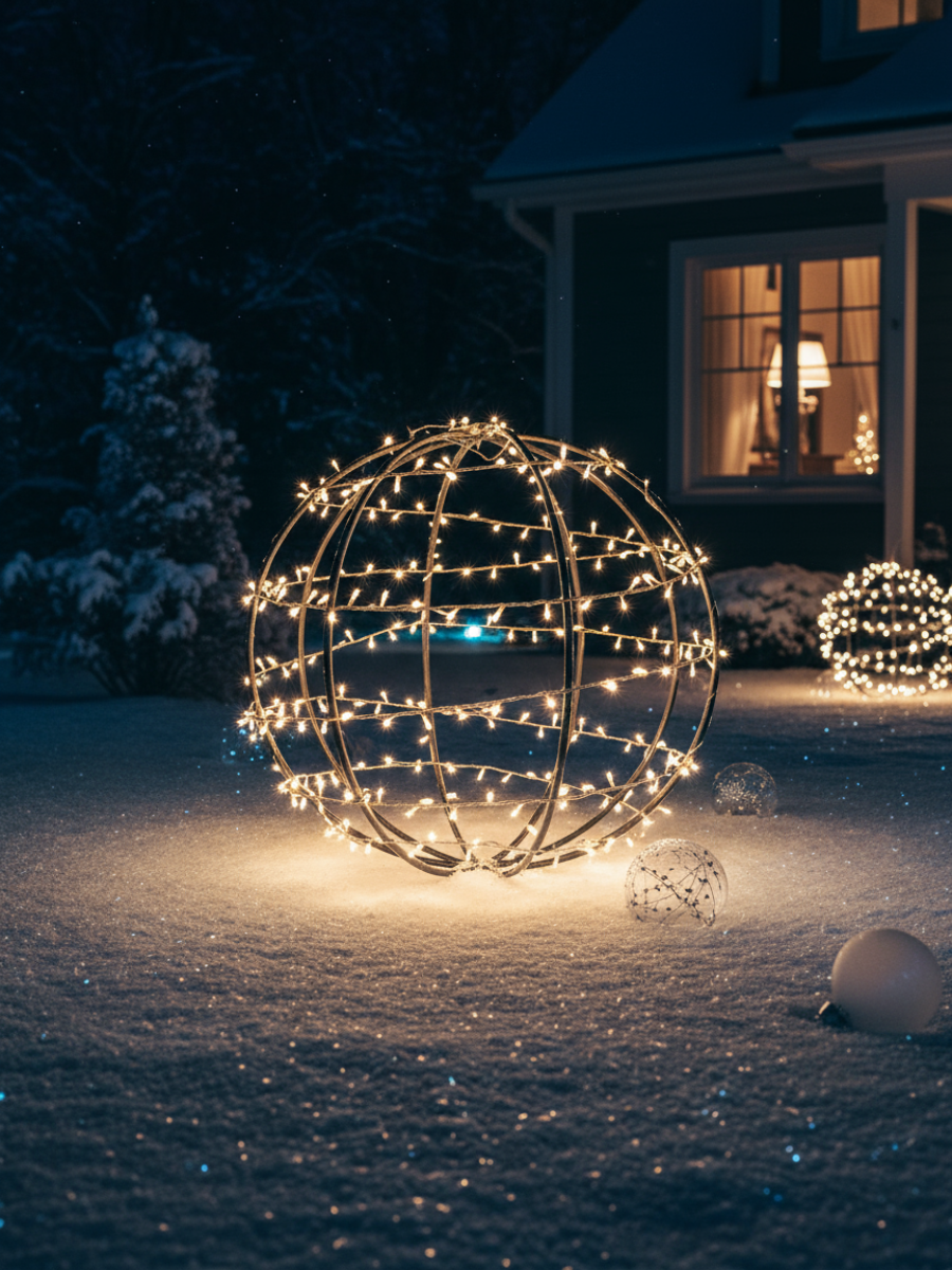 Шар из металлического прутка 6 мм, диаметр 350 мм для садового декора