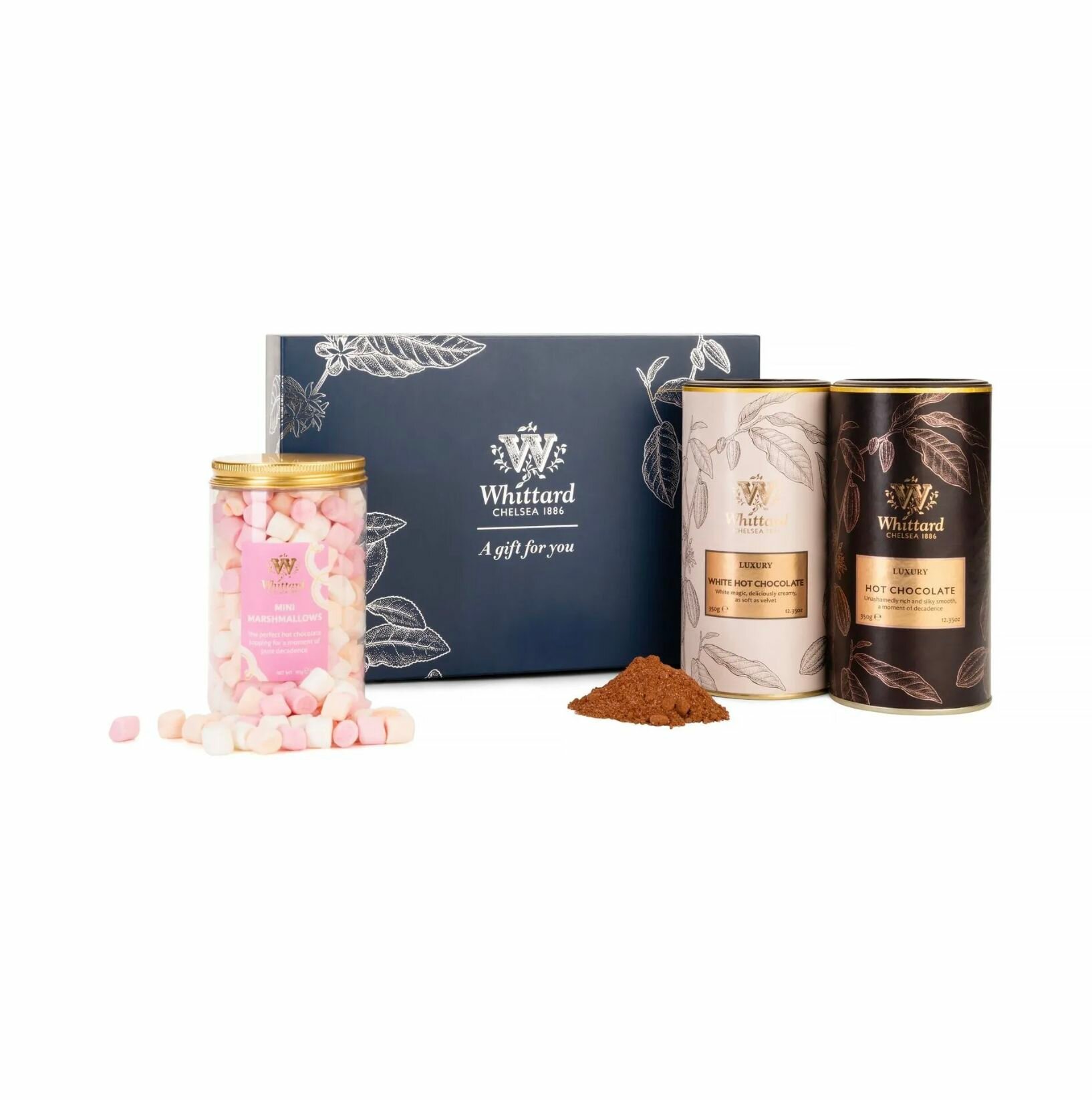 Whittard of Chelsea Подарочный набор Роскошный горячий шоколад 2х350г, 1х90