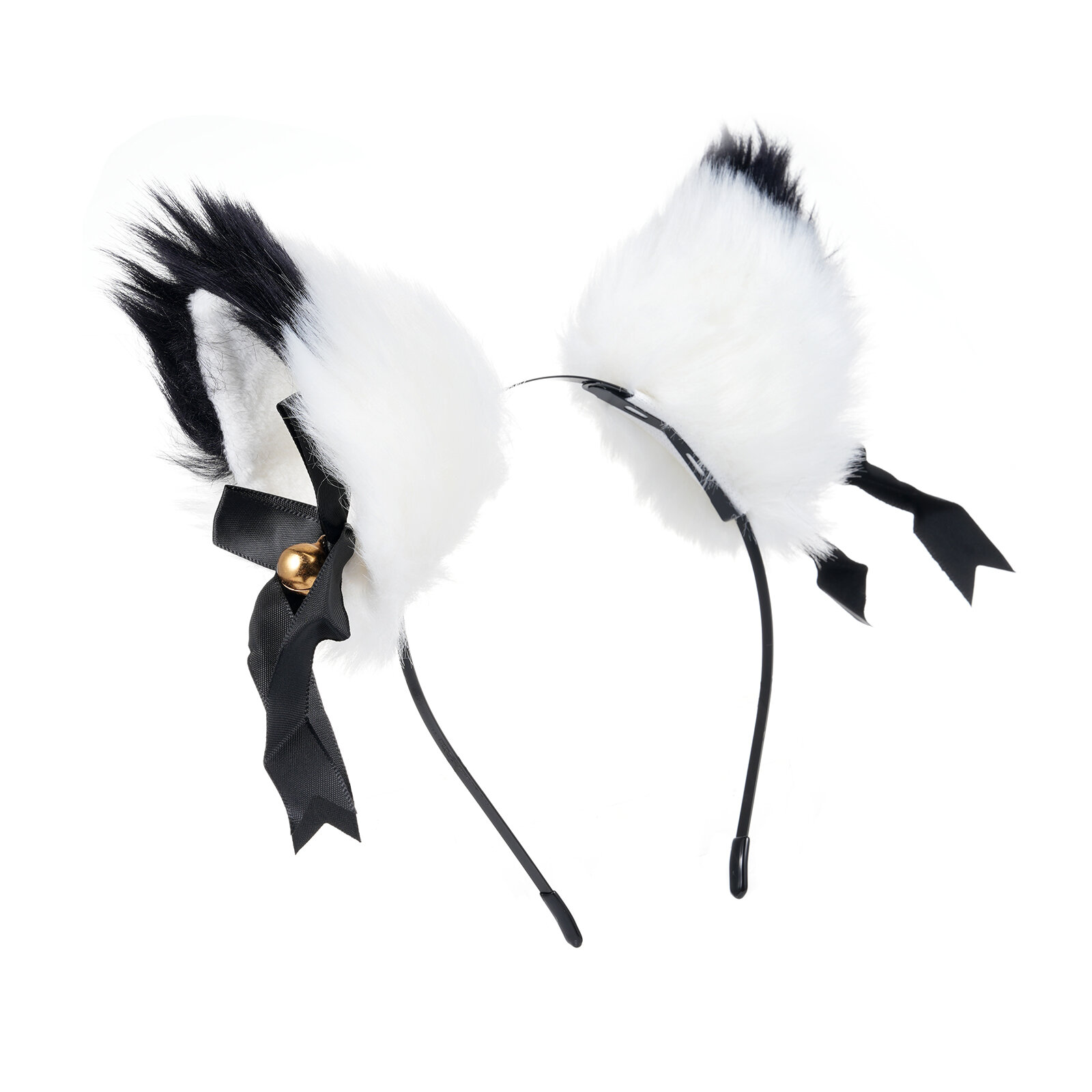 Плюшевая заколка с лисьими ушками