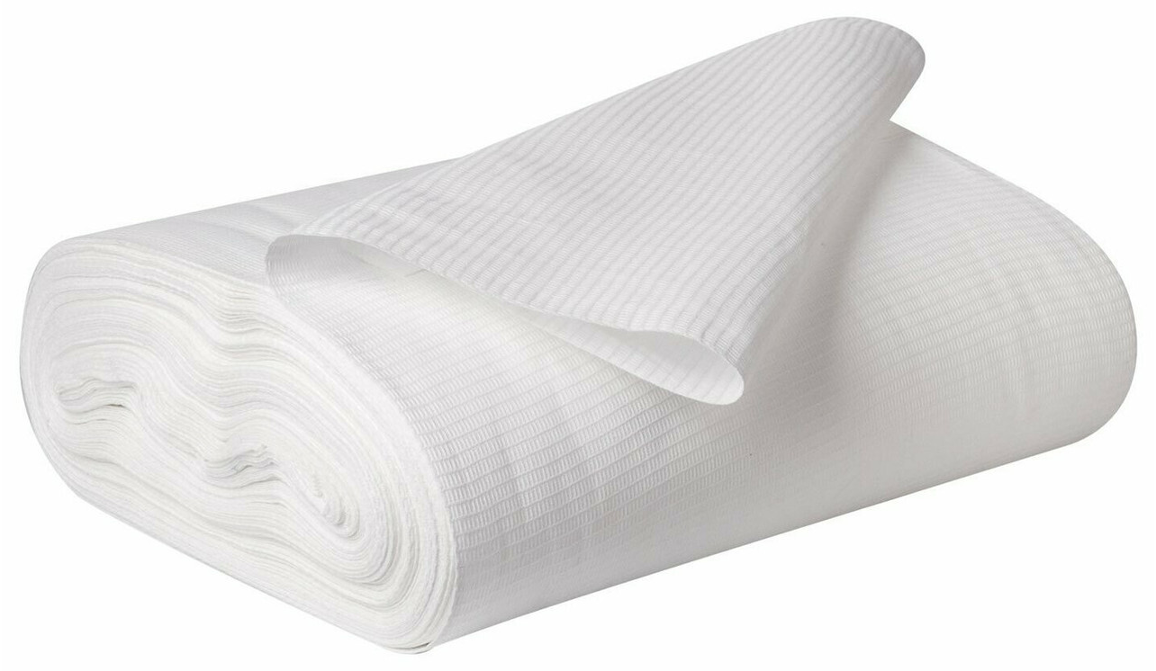Вафельное полотно отбеленное 40см, рулон 50м (плотность 110г/м2)