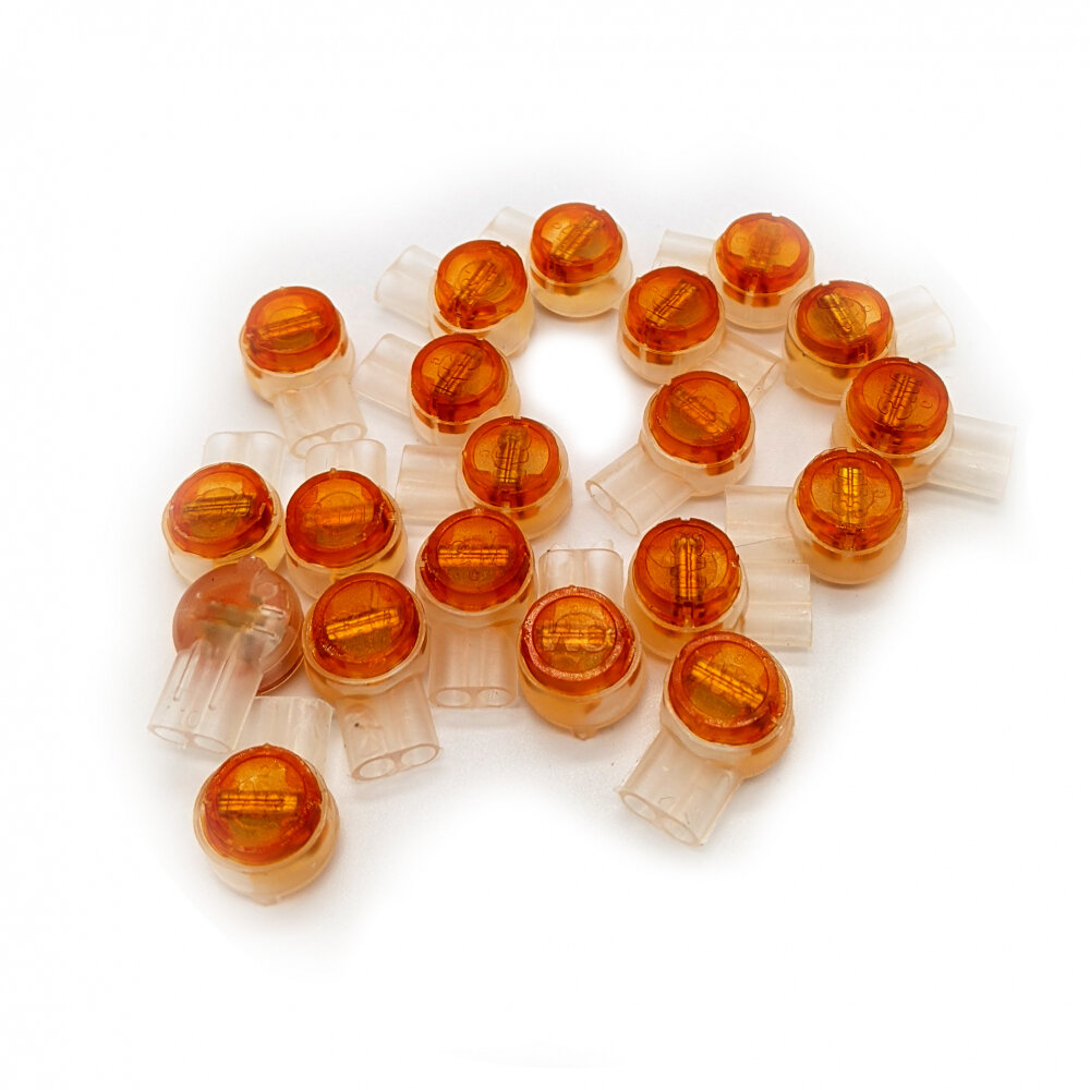 Соединитель кабельный, тип Скотчлок-2 для жил 0,4-0,9 мм, внешний диаметр 2,08 мм (100 штук/упаковка), Netko