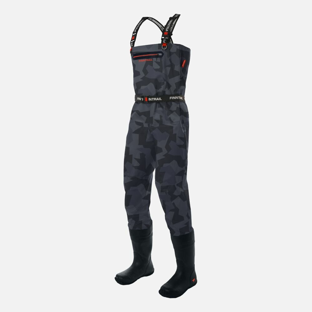 Вейдерсы с сапогом Finntrail Airman, CamoShadowBlack, 10(43)M