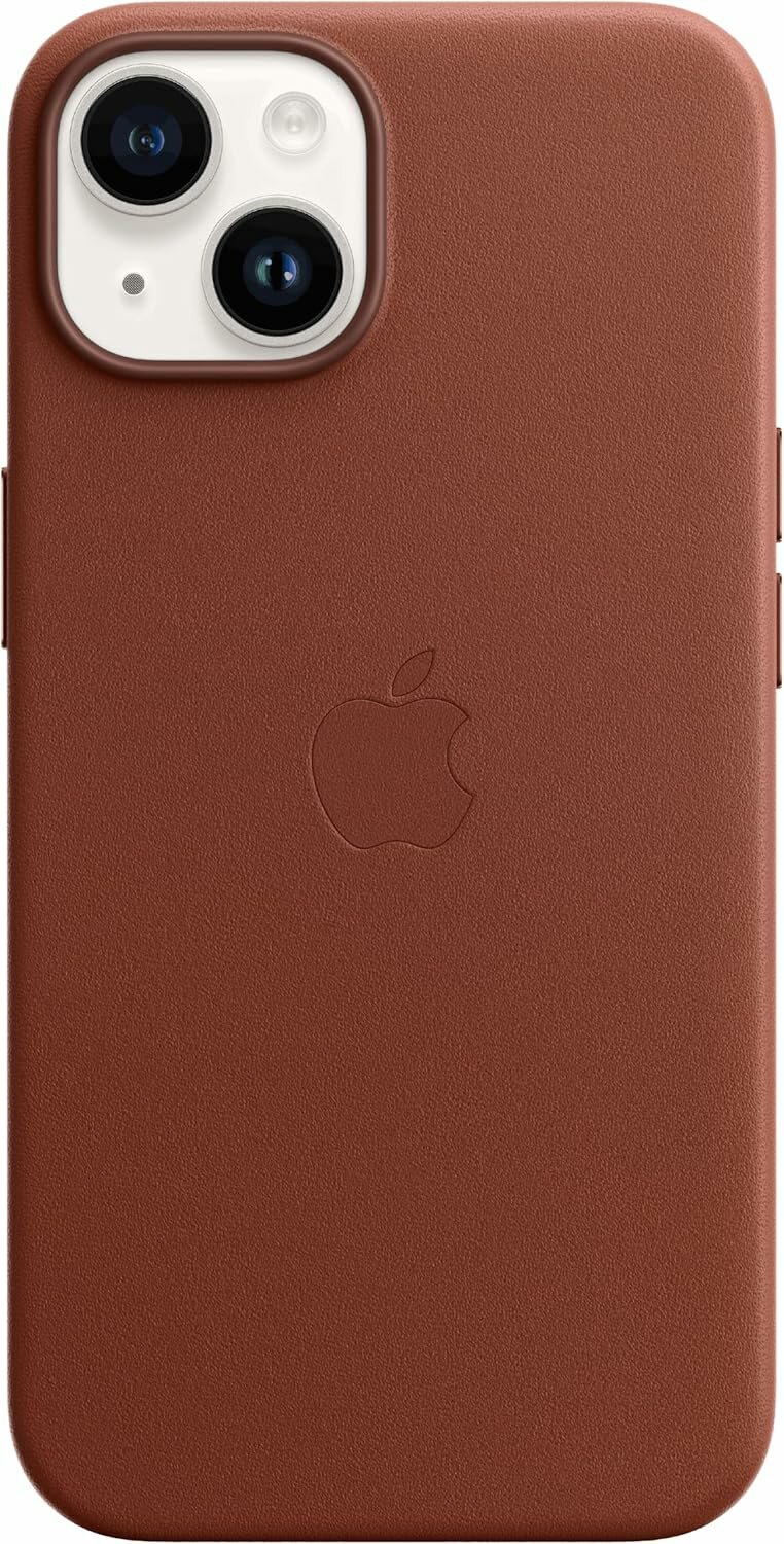 Чехол Apple iPhone 14 Plus Leather Case with MagSafe, Umber (MPPD3)