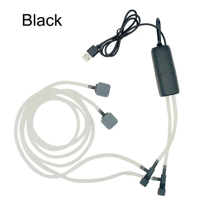 USB воздушный насос для аквариума TUNFAN, черный