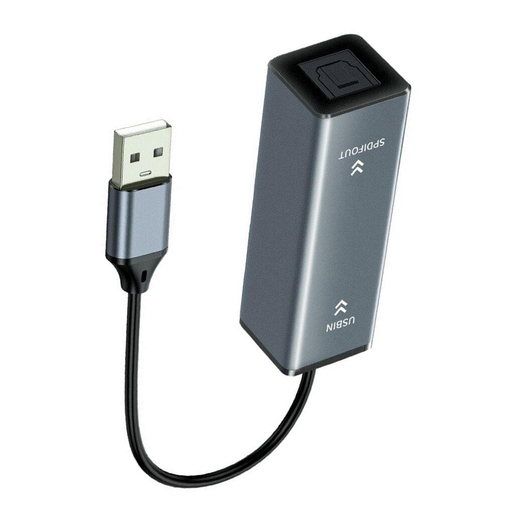 Конвертер Аудиоадаптера USB A в SPDIF для телевизора ПК Ноутбука 24-Битный USB-Адаптер 96 кГц с Металлическим Корпусом