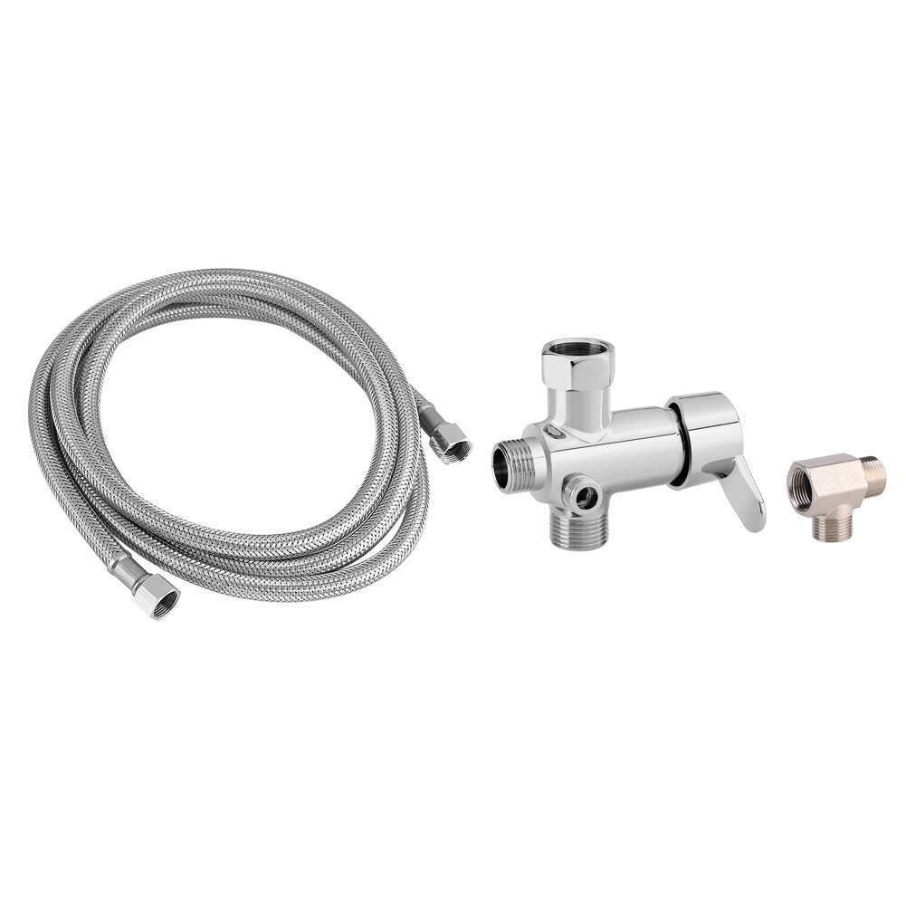 Насадки для унитаза-биде Переключающий клапан горячей/холодной воды Т-образный адаптер Комплект гибкого шланга