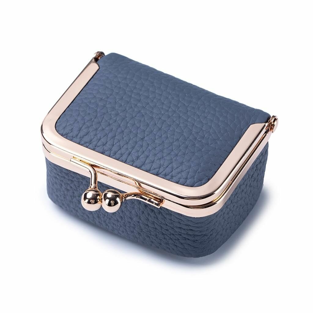 Крючок декоративный для украшений, Кожаная мини-Сумка для украшений-Синяя Большая