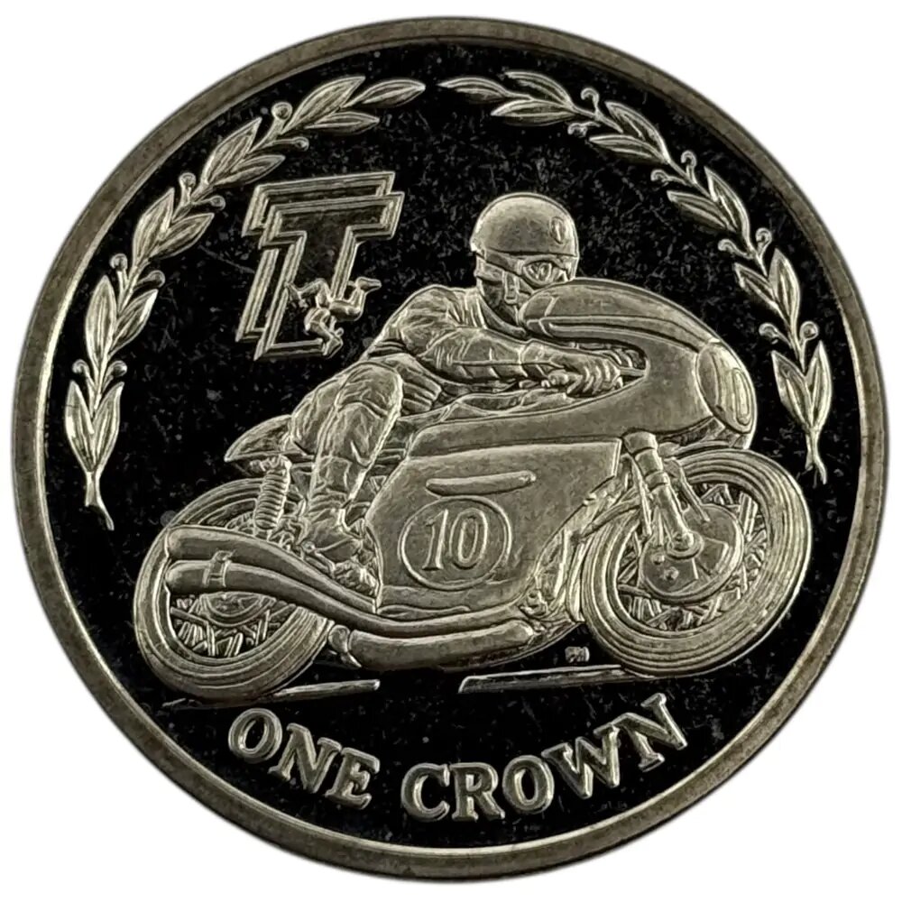 Остров Мэн 1 крона 2005 г. (Мотогонки "Tourist Trophy" - Ренцо Пазолини) (CN)