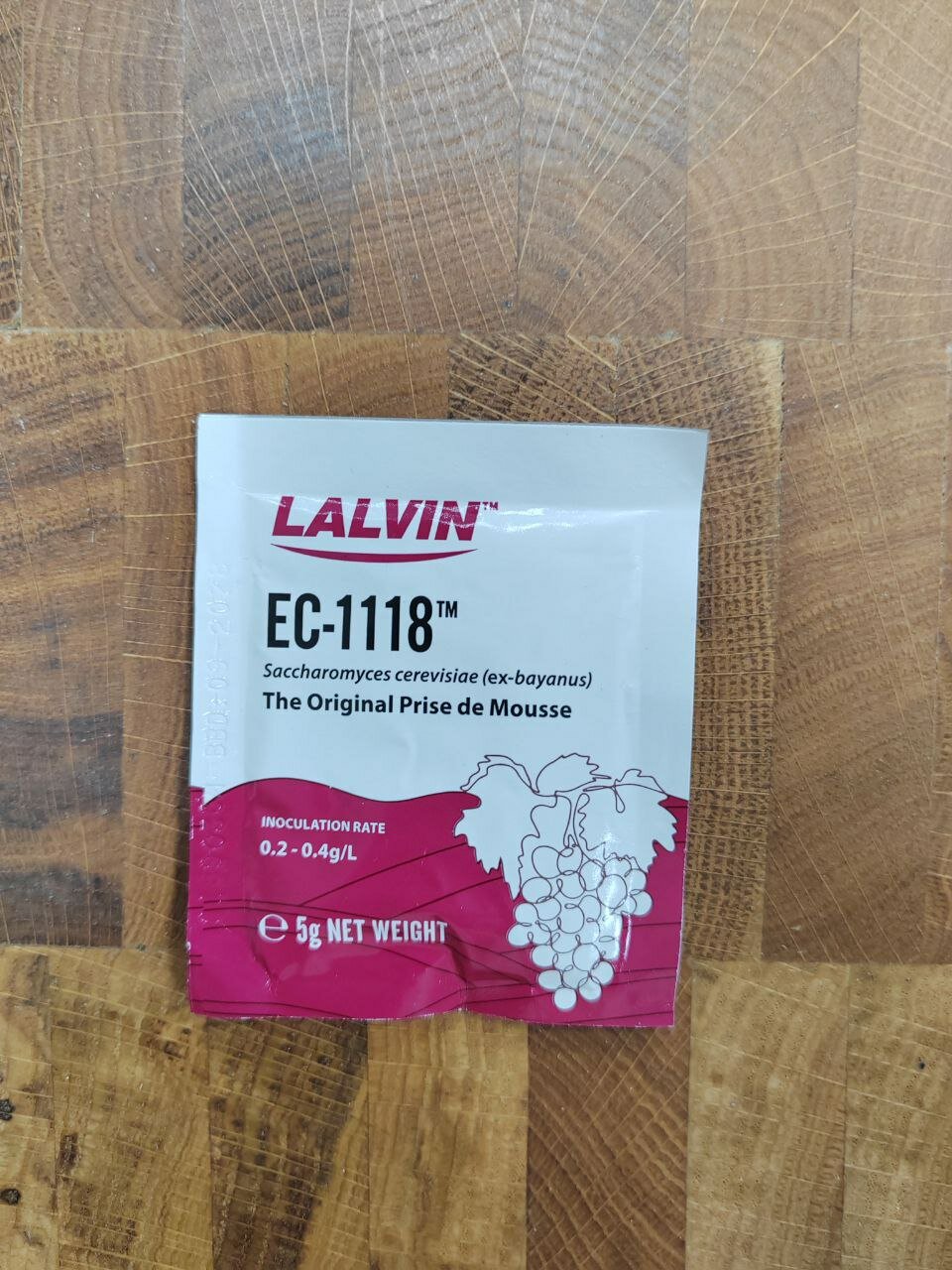 Винные дрожжи Lalvin "EC-1118" для игристых вин, сидра, 5 гр, 1 шт.