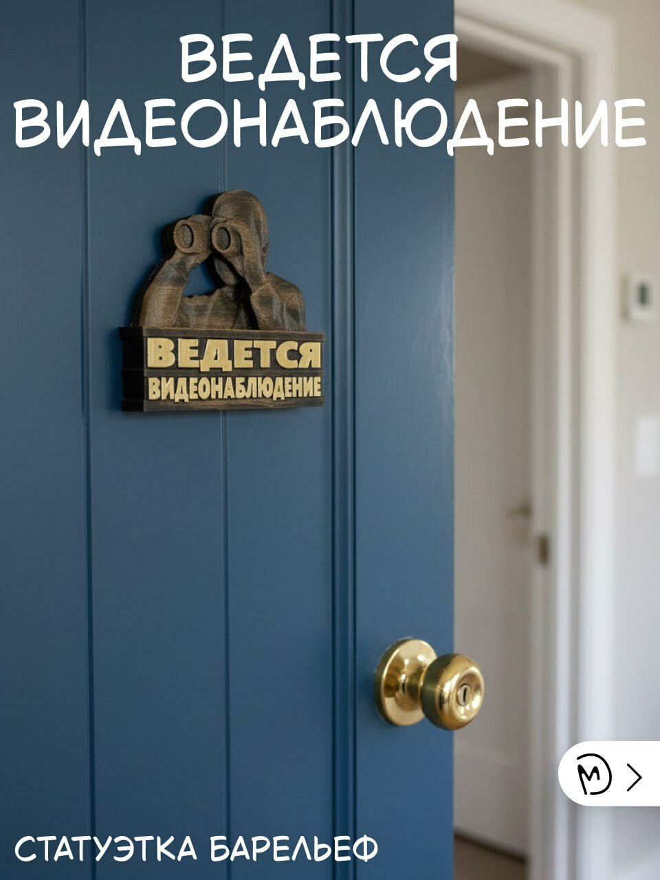 Статуэтка барельеф - Ведется видеонаблюдение