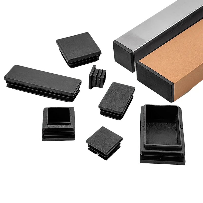 Пластиковые черные заглушки для труб 15x30 25x40 40x80 мм 10x30mm-10pcs