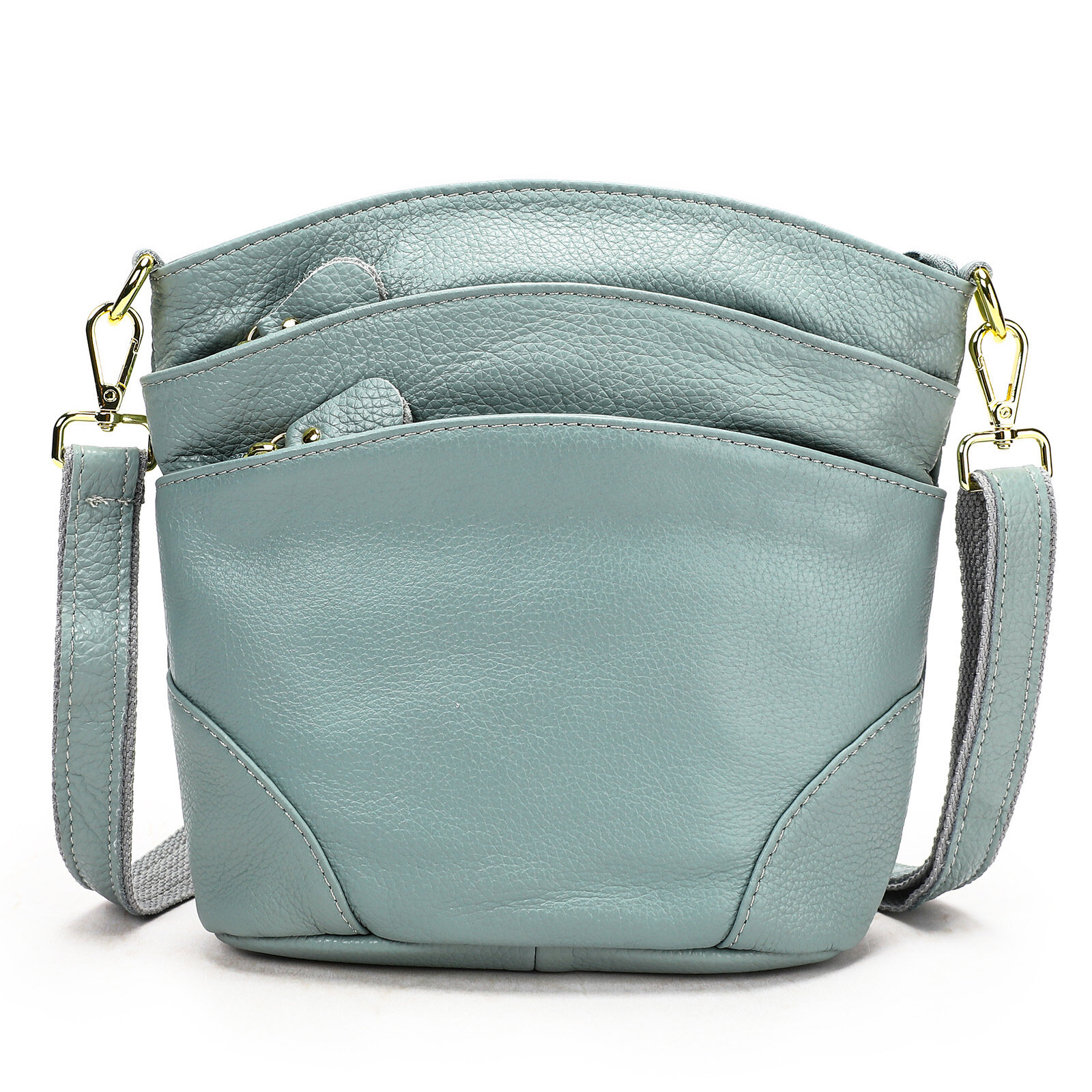 Сумки Женская сумка из натуральной кожи Женская сумка-мешок осень-зима Простая и модная сумка через плечо для мам среднего возраста из коровьей кожи первого слоя, false