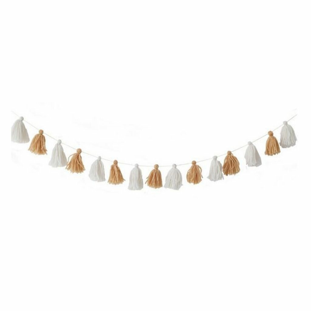 Гирлянда ручной вязки с кисточками для украшения баннеров, настенных подвесных украшений на заднем плане