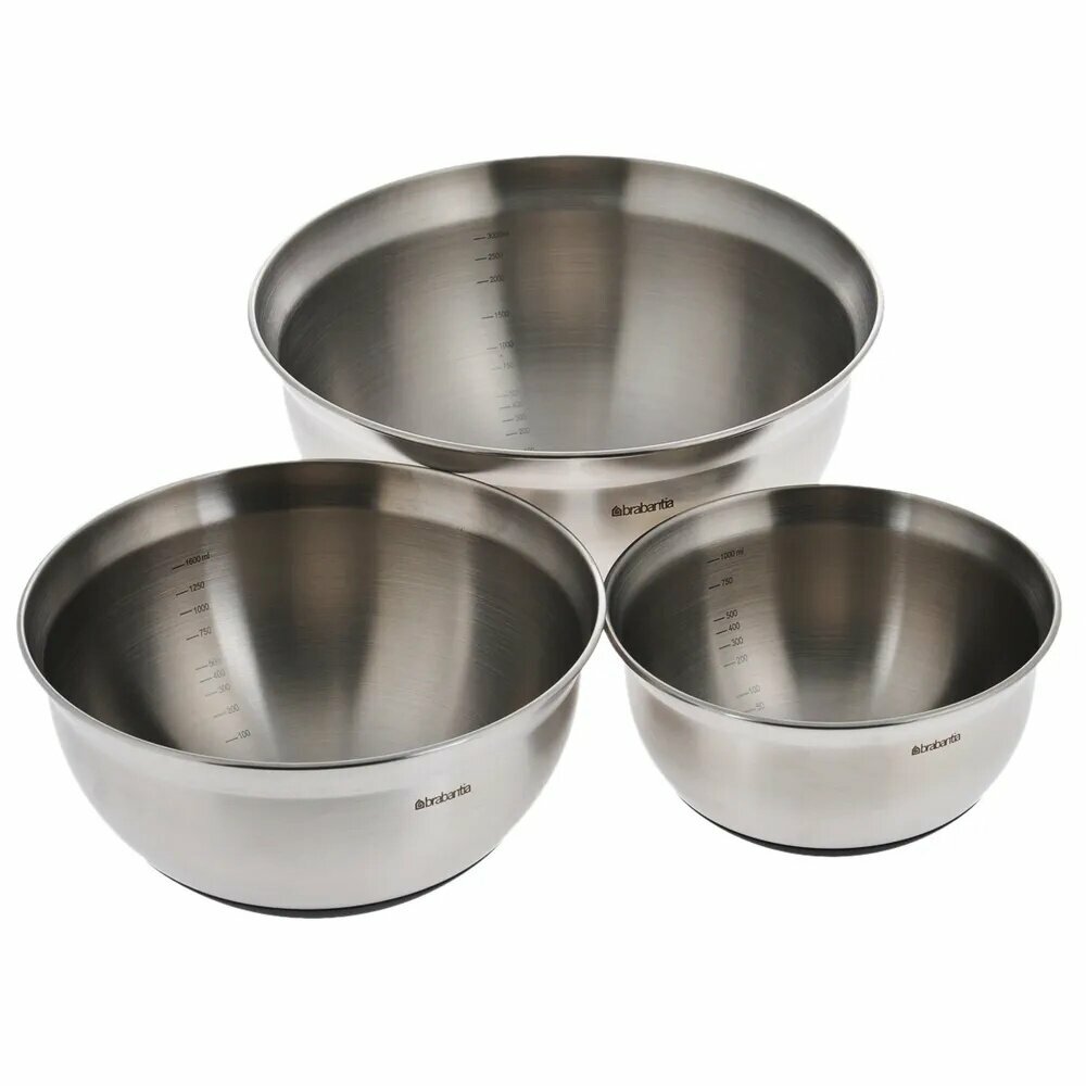 Brabantia Салатник 3 шт серебристый