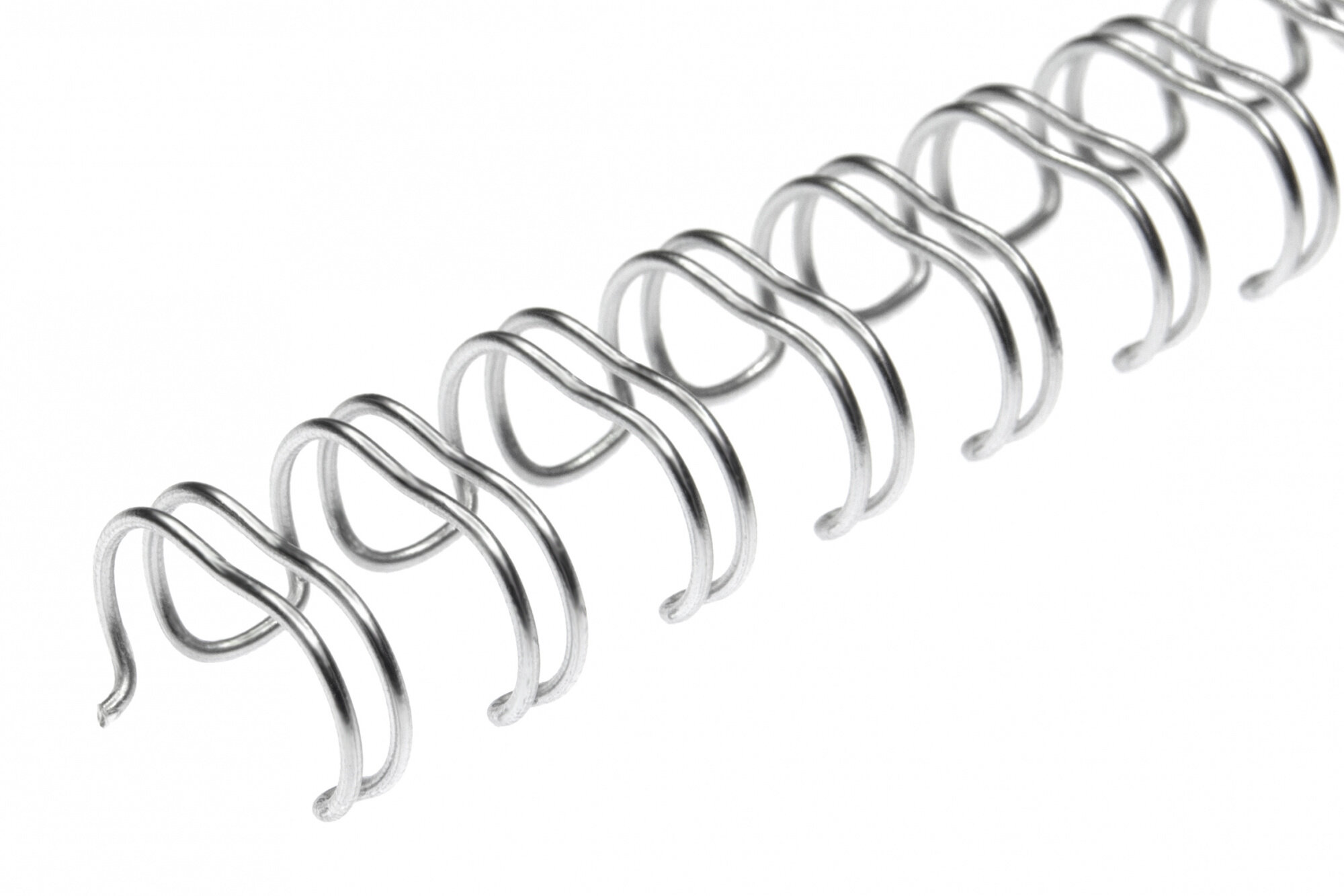 Пружины металлические для переплета 7,9 мм (5/16″), на 46-60 листов, шаг 3:1, 34 крючка, серебряные, 100 шт, РеалИСТ