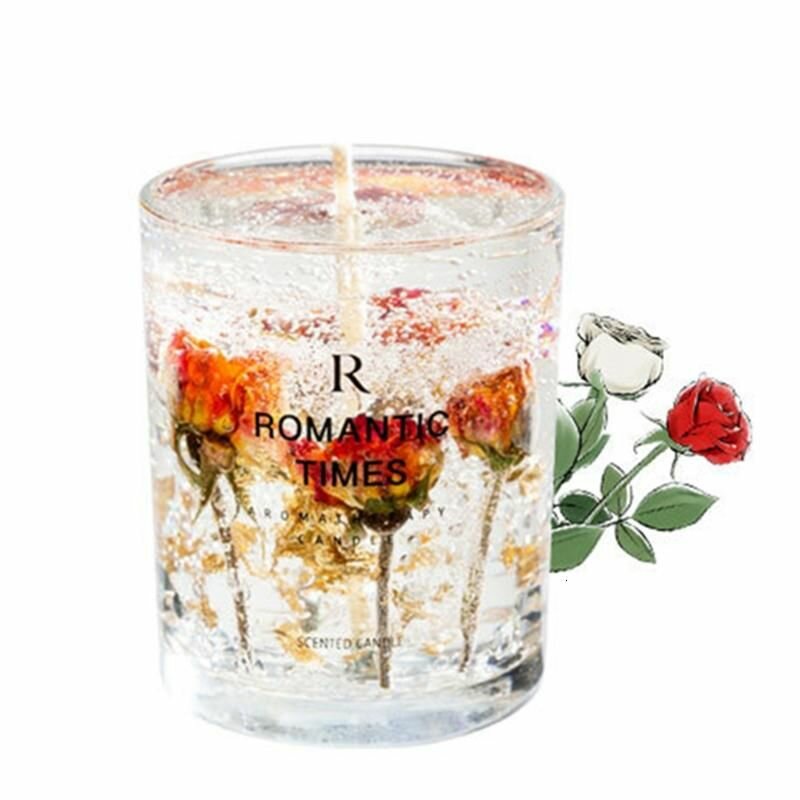 Ароматическая свеча с цветочным гелем, 2