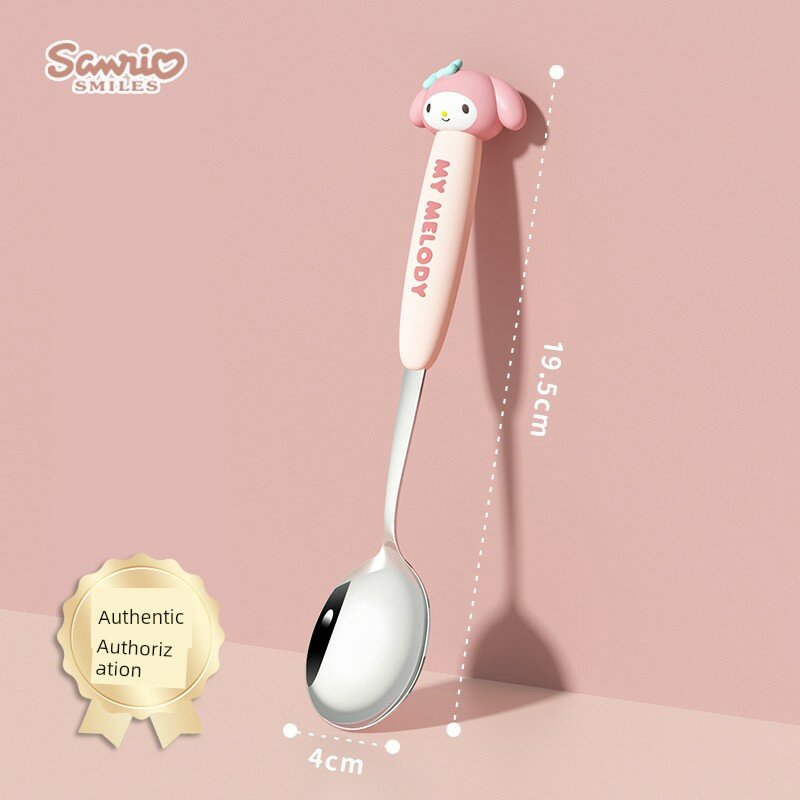 Sanrio палочки для еды, ложка, набор из двух предметов, ящик для хранения, портативный съедобный на один человек,