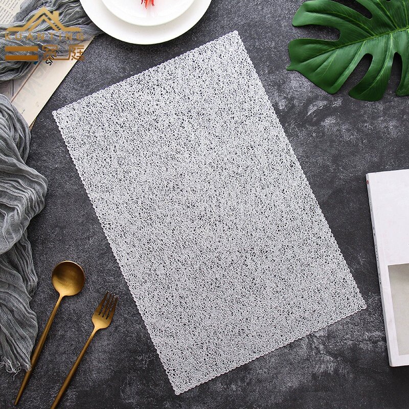 Набор настольных ковриков: современный, простой, из ПВХ, теплоизоляционный, для обеденного стола, для западной кухни,