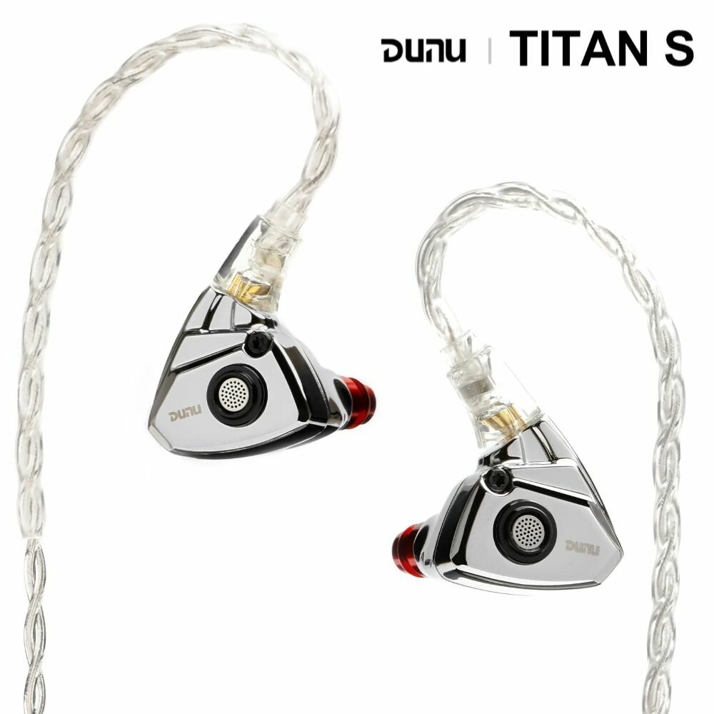 DUNU TITAN S Наушники-вкладыши HIFI 11 мм с динамическим драйвером, монитор, наушники IEM, 2Pin, Съемный кабель 0,78 мм