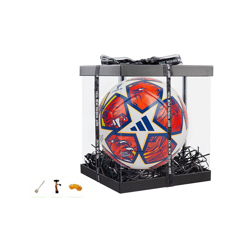 Мяч для футбола унисекс Adidas PU, белый, размер 5 Ball[Box+Three-Piece Set] EU, сшит машинной стежкой