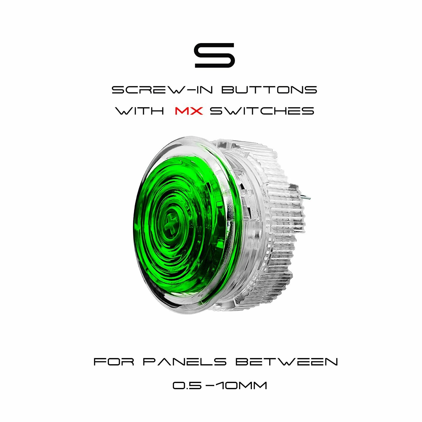 S1/Si Tong/Вишнево-синие/Ввинчивающиеся кнопки с переключателями профиля MX/Интерфейс 2,4/Круглый прозрачный каркасный аркадный джойстик HITBOX