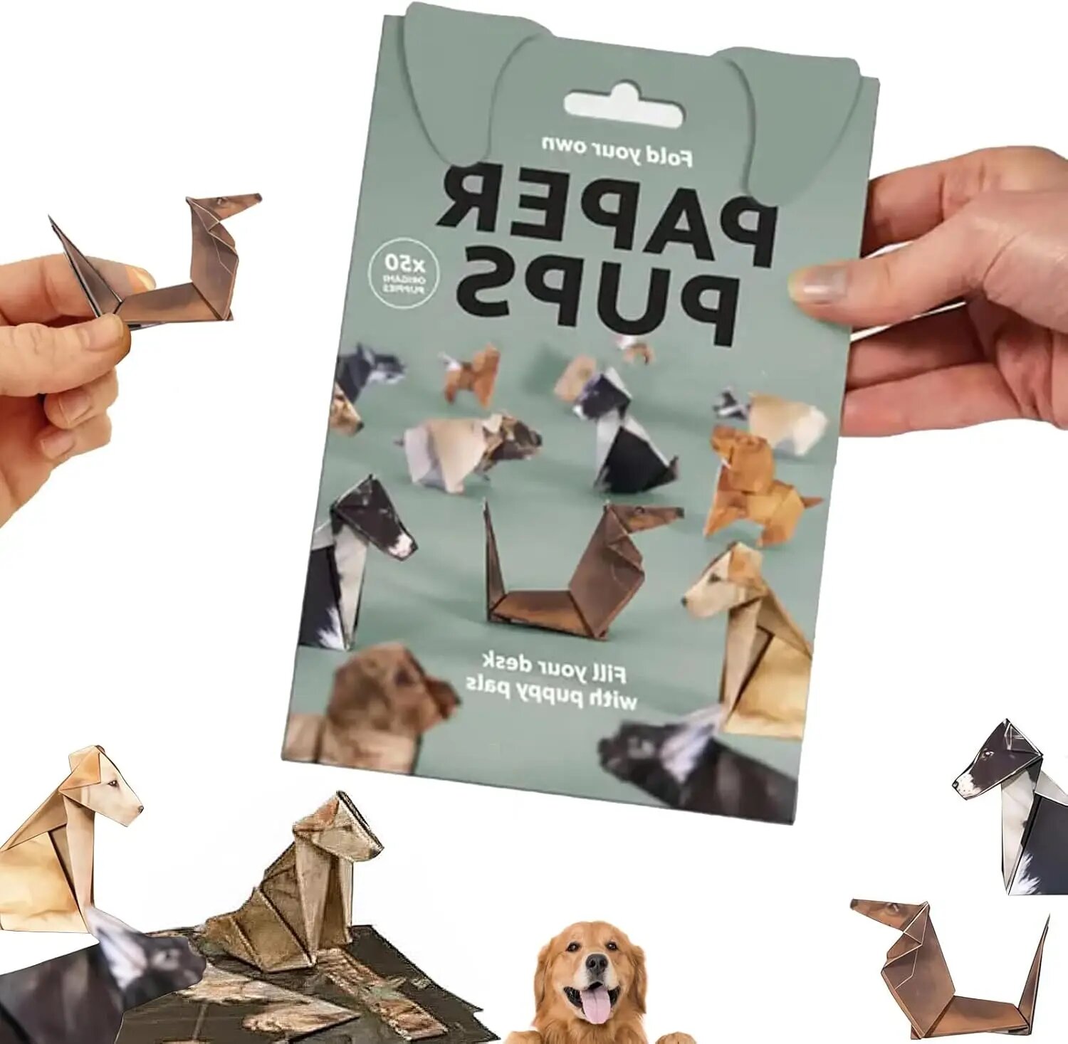 50 шт, креативная бумага для кошек, собак, оригами, сделай сам, складная бумага, папиросная бумага ручной работы, домашние животные, кошки, забавные художественные поделки, складной набор животных