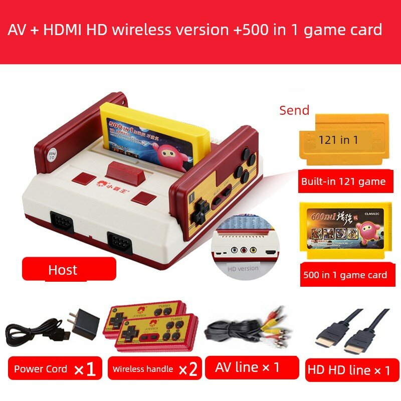 Little King D99 Retro Game Console - Флагманская версия Ultra HD, 121+500 игр, беспроводной контроллер 6 м