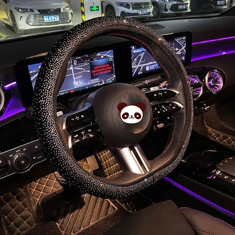 Новая мода со стразами, чехол на руль автомобиля, универсальный O/D-образный чехол на ручку, Type D