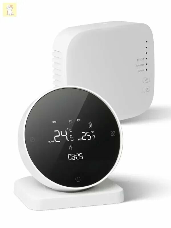 Терморегулятор/термостат до 600Вт Для электрического котла, Для газового котла, белый матовый