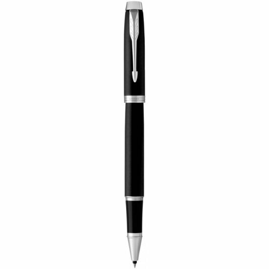 Ручка роллер Parker IM Essential T319 (2143634) Matte Black CT F черные чернила подар. кор.