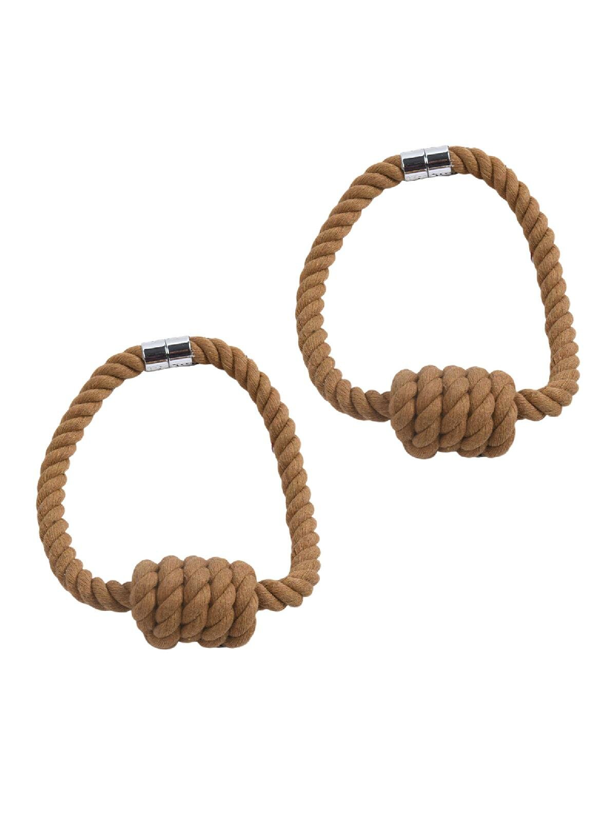 Упаковка из 2 магнитных креплений для штор, не требующих сверления, Полиэстер, хлопок