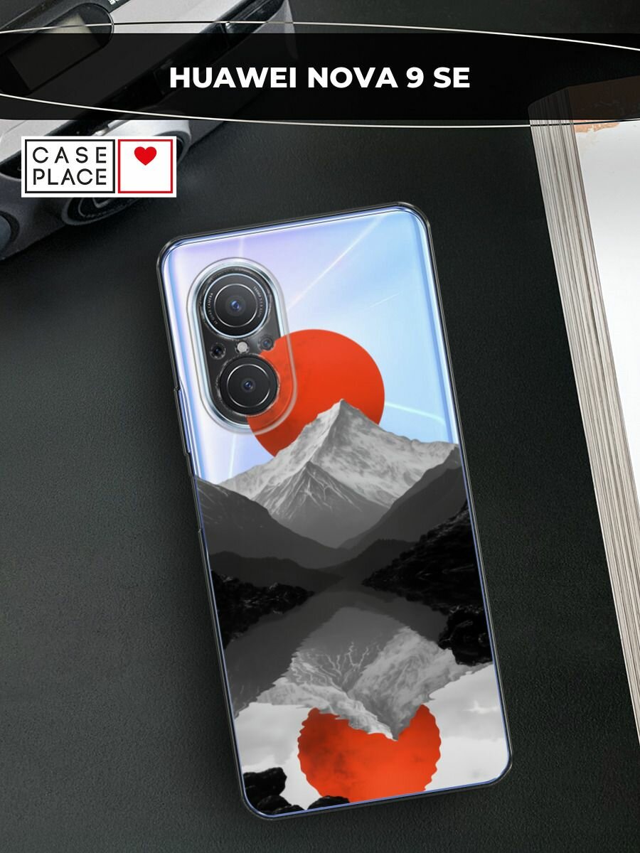 Чехол на Huawei Nova 9 SE / Хуавей Нова 9 SE с принтом Белая гора 2, прозрачный