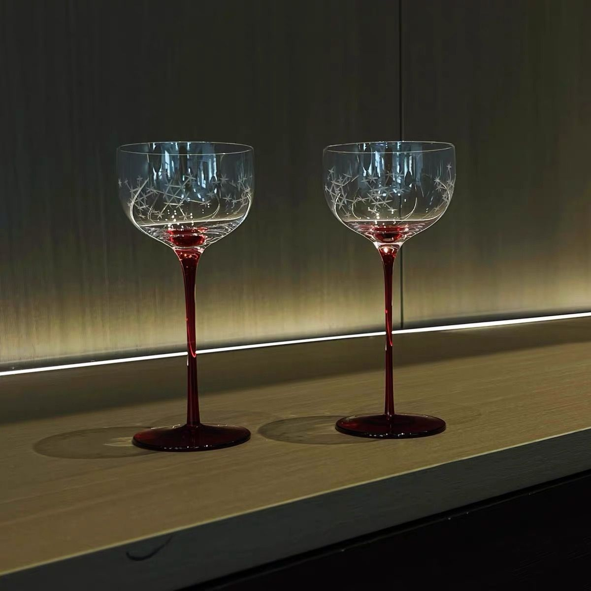 Набор креманок Lefard "BERRY DREAMS", 2 шт, 270 мл, стеклянные, с декором (бокалы для шампанского)