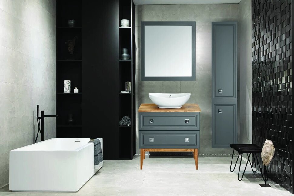 Комплект мебели серый матовый 79 см ASB-Woodline Каталина