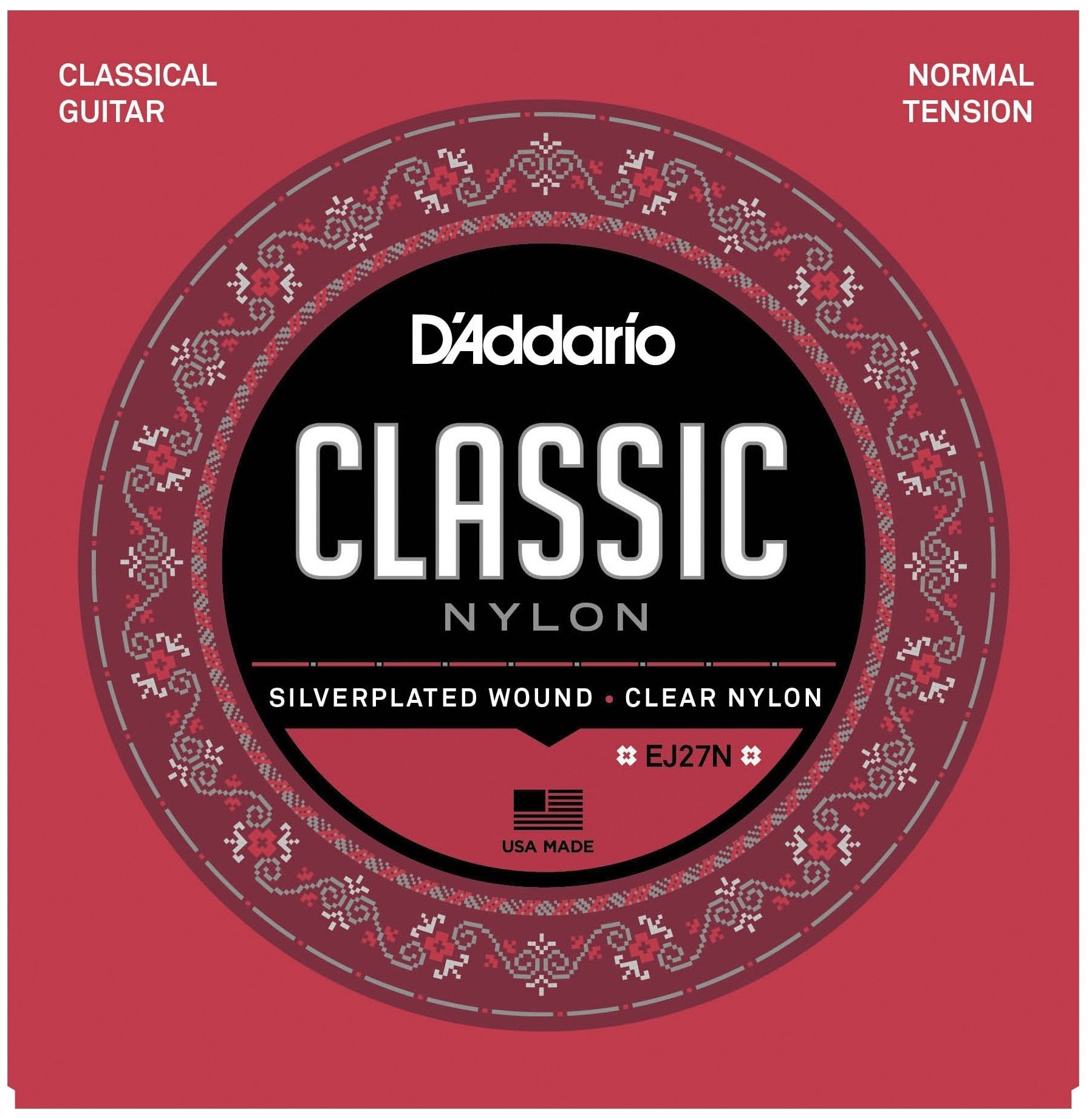 D`Addario Струны для классической гитары EJ27N STUDENT NYLON NORMAL TENSION