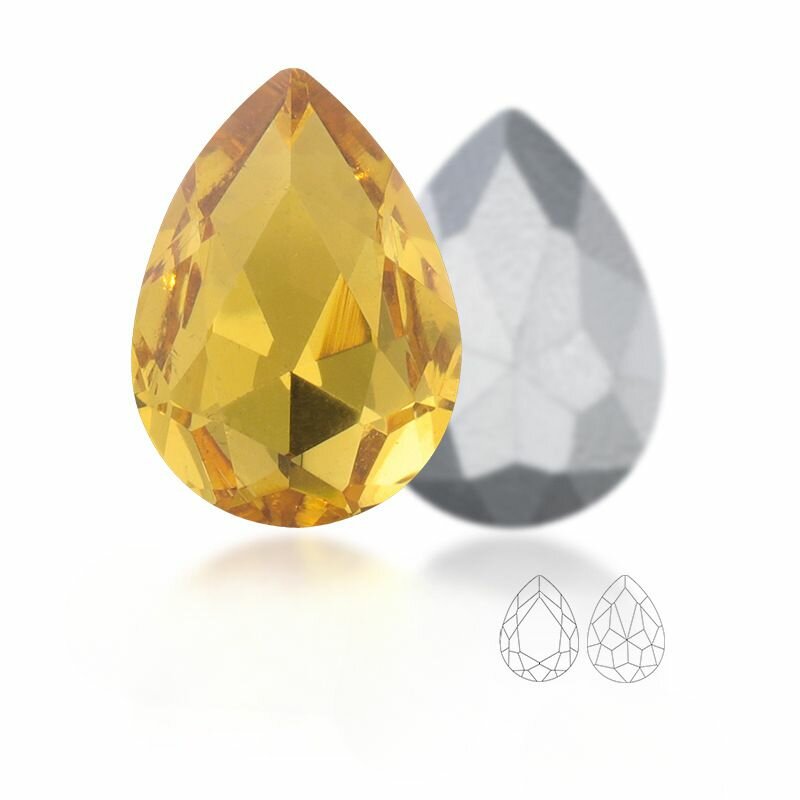 Хрустальные стеклянные стразы капля для декора, гранёные кристаллы на фольге, набор для скрапбукинга флористики бижутерии, 4-25 мм, блестящие капельки для творчества и подарков