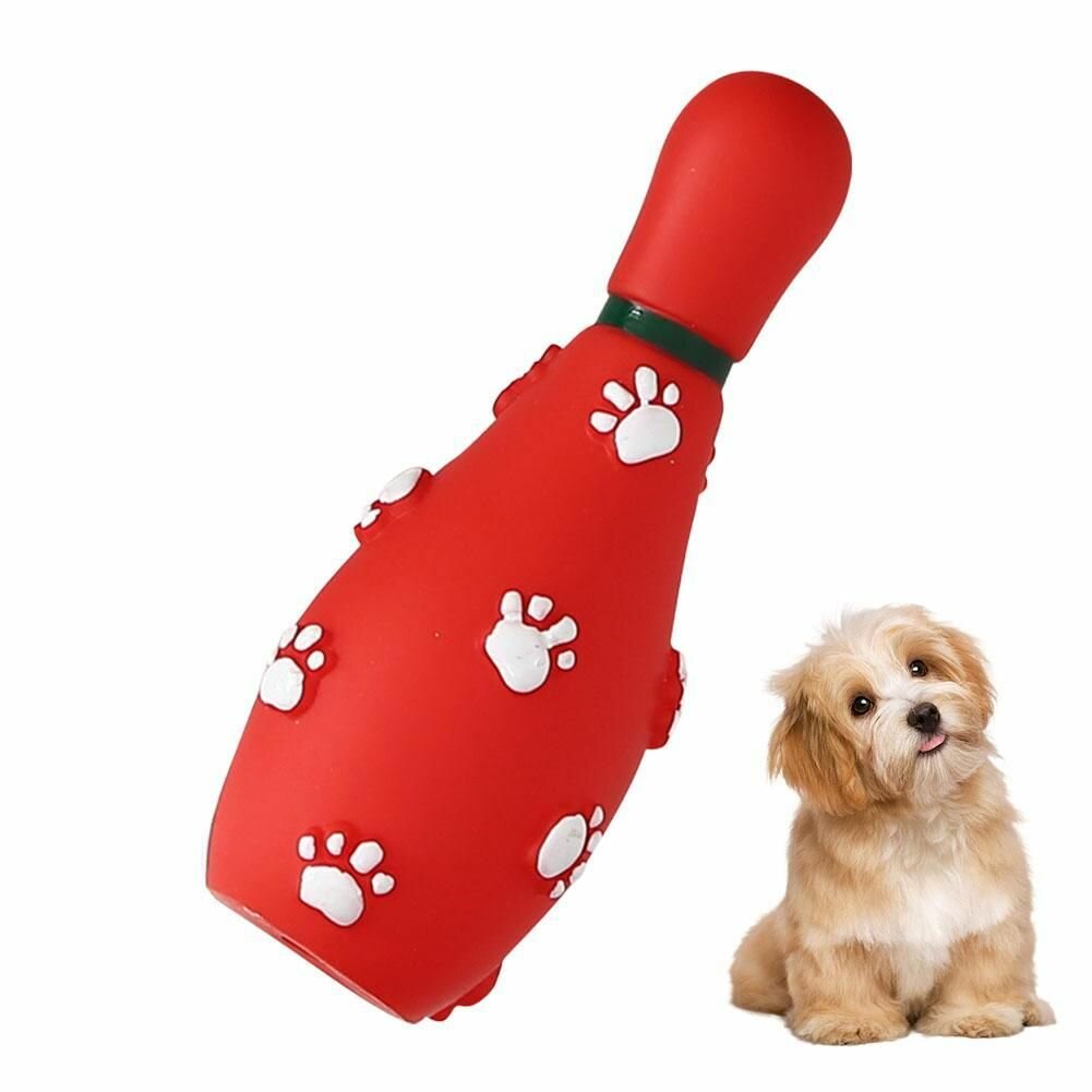 Интерактивная игрушка для собак Бобёр с резиновым жевательным блоком, пищалкой и пушистым хвостом, подходит для щенков и взрослых собак мелких и средних пород