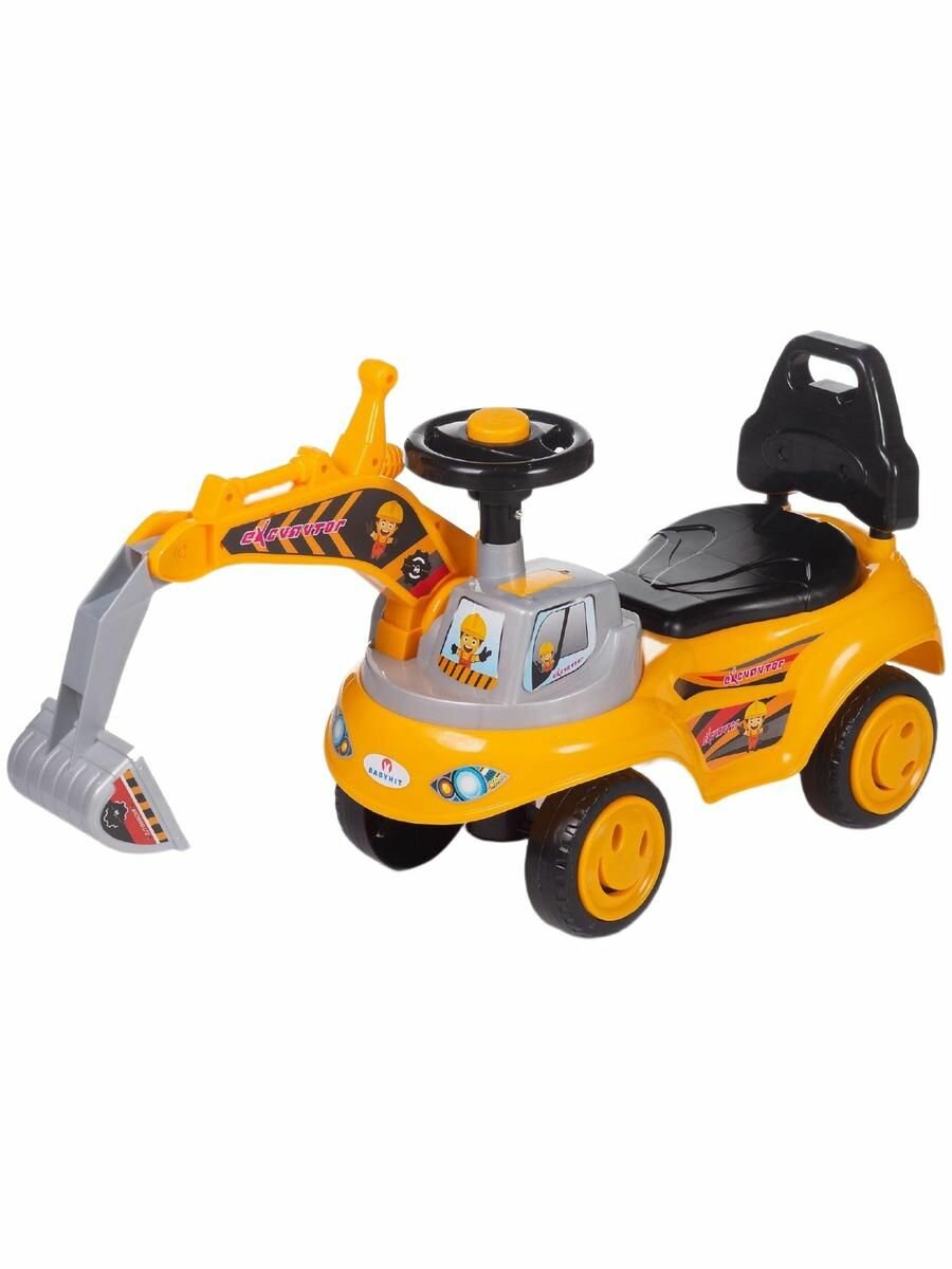 Каталка - толокар экскаватор Babyhit Little Worker, цвет желтый