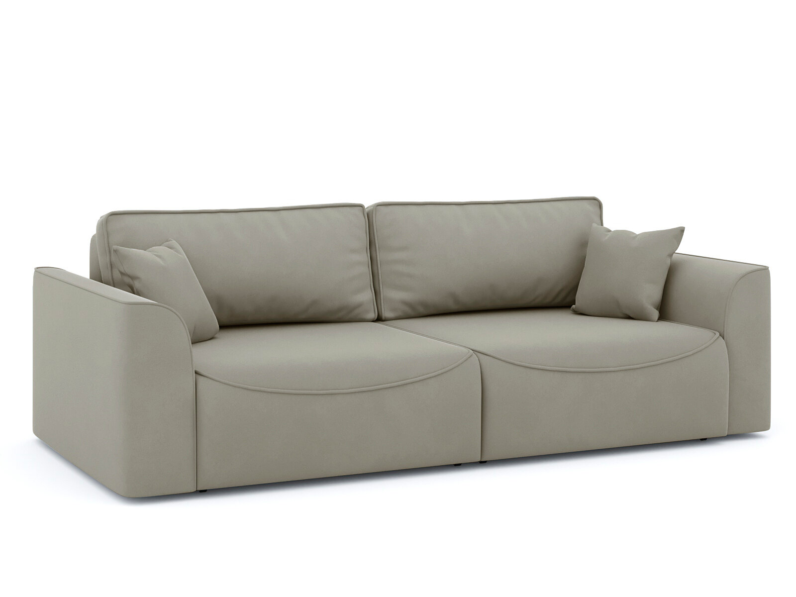 Диван - кровать Рафаэль, еврокнижка-трансформер, НПБ, 253*95*110, велюр Зара Лайт 04