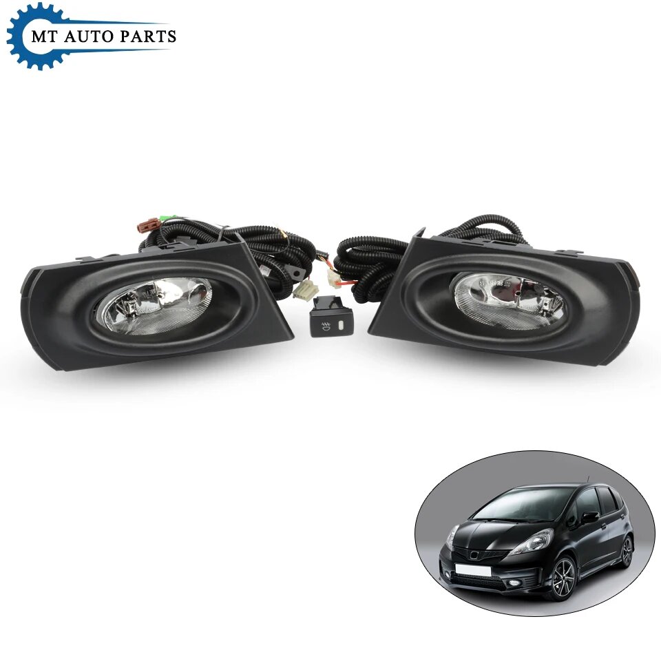 MTAP для Honda FIT Jazz (SI) 2011-2013 Автомобильная противотуманная фара Противотуманная фара Комплект ламп переднего бампера Дополнительный комплект с переключателем и жгутом проводов