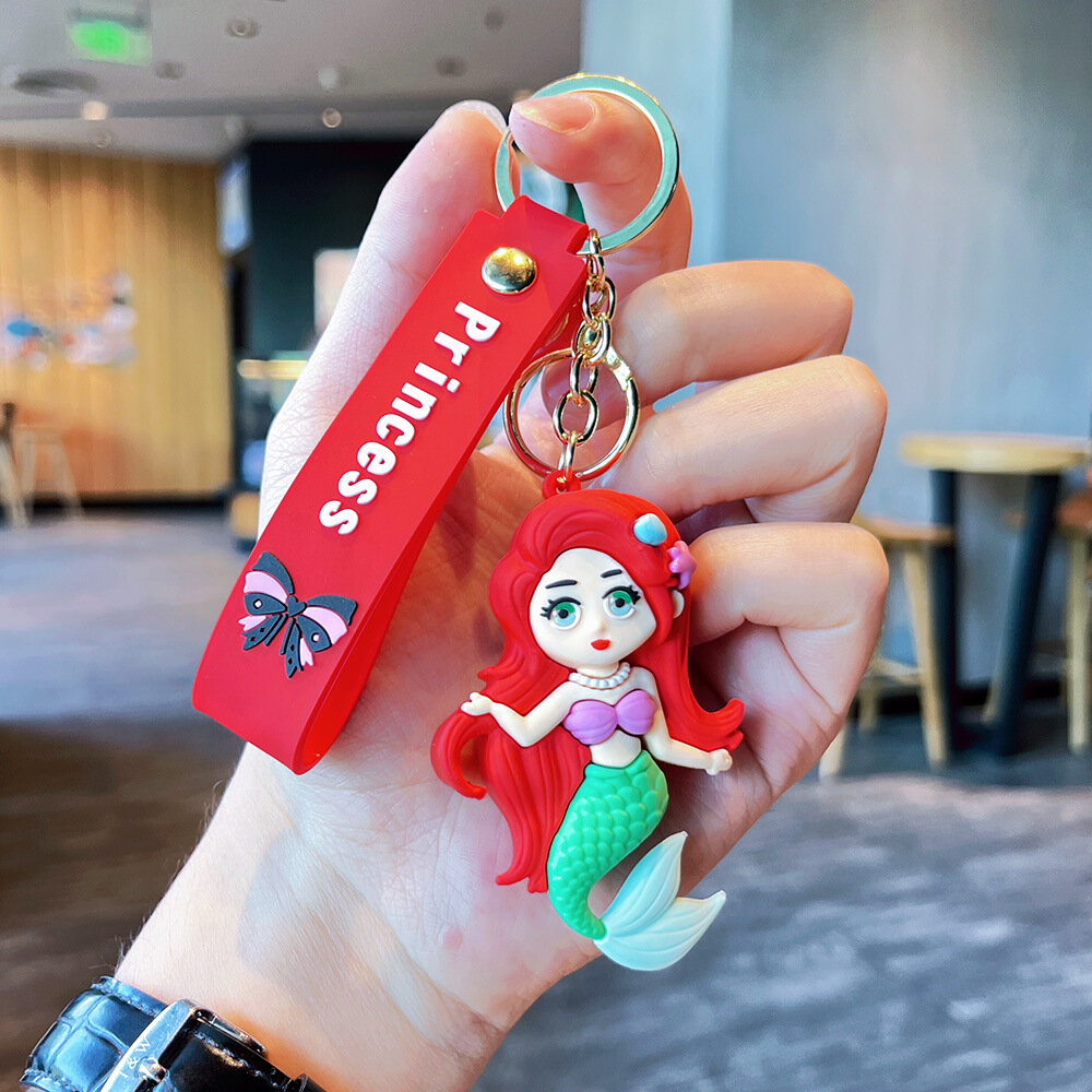 Брелок "Белоснежка из "Холодного сердца", милая кукла, Эльза, подвеска для сумки в виде русалки, подвеска "Холодное сердце", принцесса-русалка.