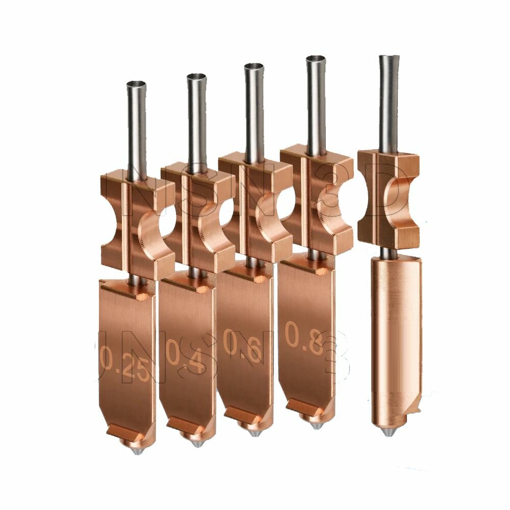 Биметаллическое сопло для Flashforge AD5X. Новые модернизированные сопла из закаленной стали для хотэнда, диаметр 0,2/0,4/0,6/0,8 мм. Запасные части для 3D-принтера.