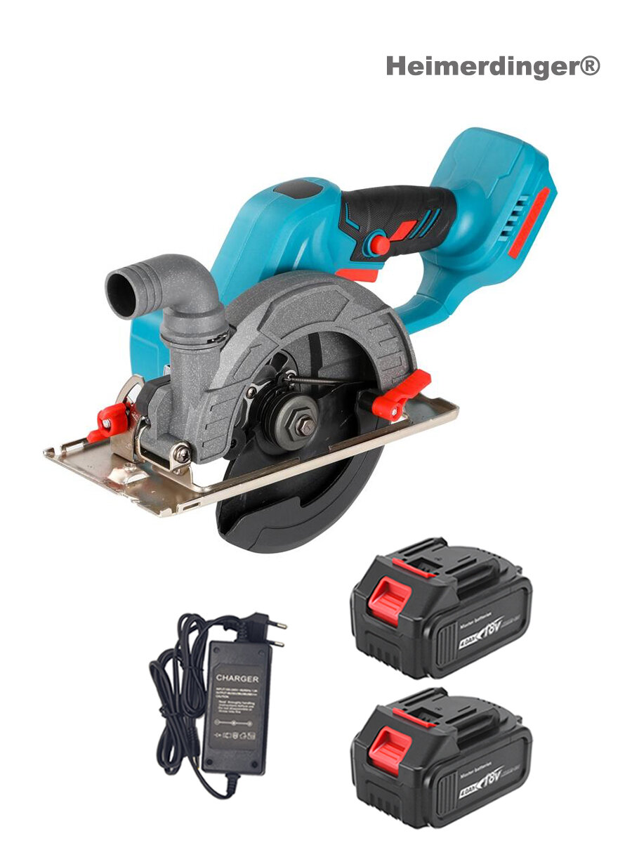6-дюймовая бесщеточная аккумуляторная дисковая пила Heimerdinger 18В, LB295, 6850 об/мин, 2х4 Ач Li-Ion