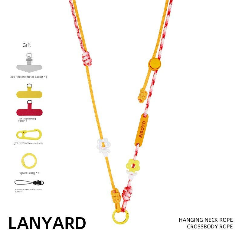 Ремешок для телефона на шею, регулируемый, для Apple, Huawei, наушников, с защитой от потери, держатель для бейджа,