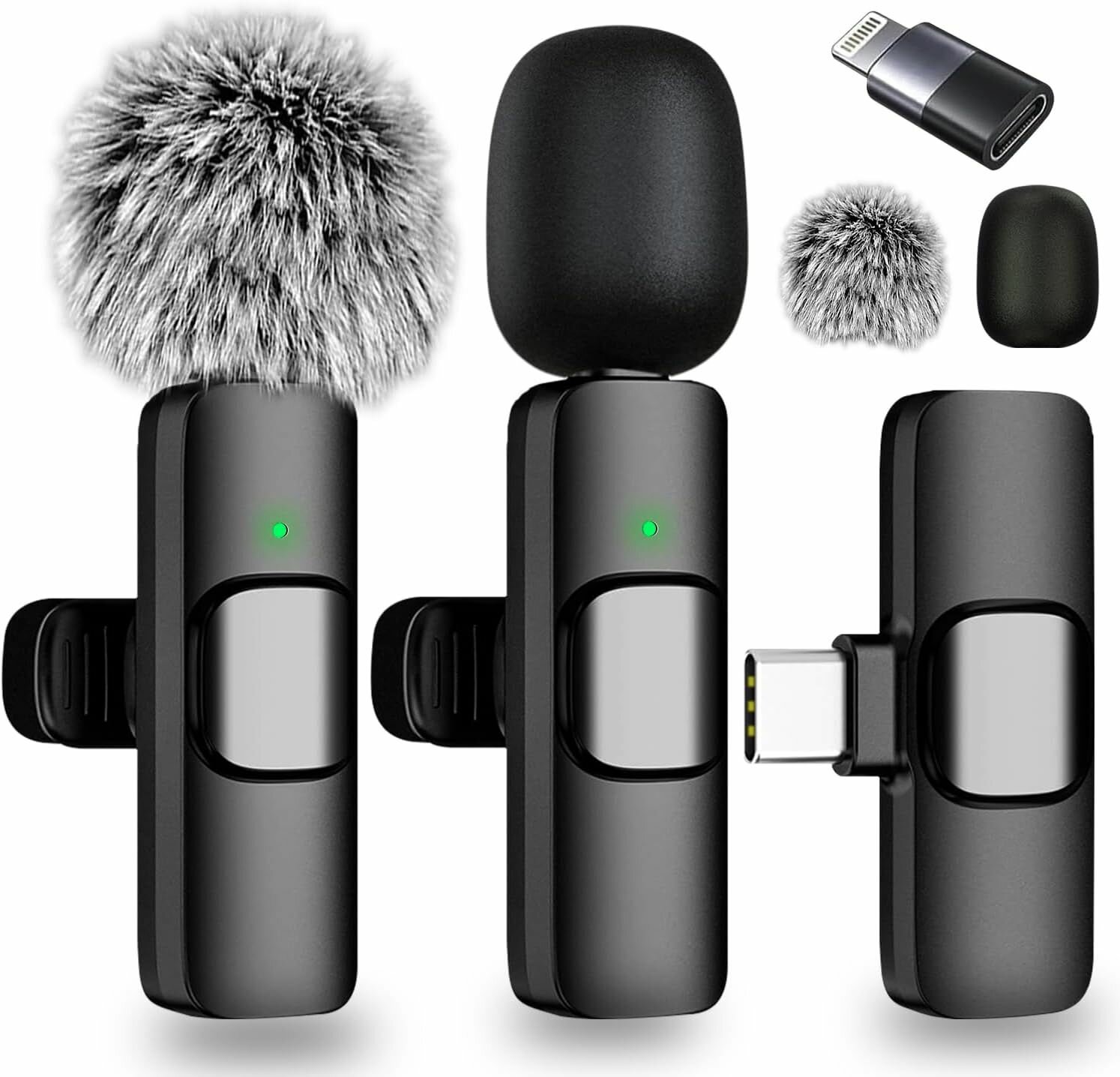Микрофон K9, беспроводной, с шумоподавлением, для iPhone и Android