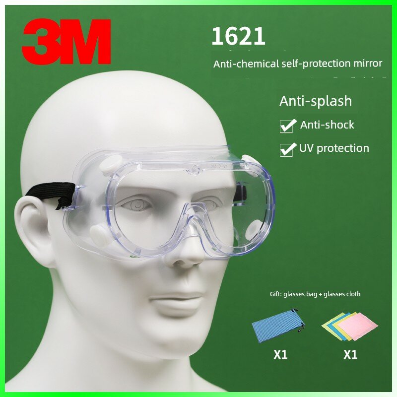 Защитные очки 3M, средства защиты труда, защитные очки от брызг, защита глаз от капель, плоские очки, ветрозащитные,