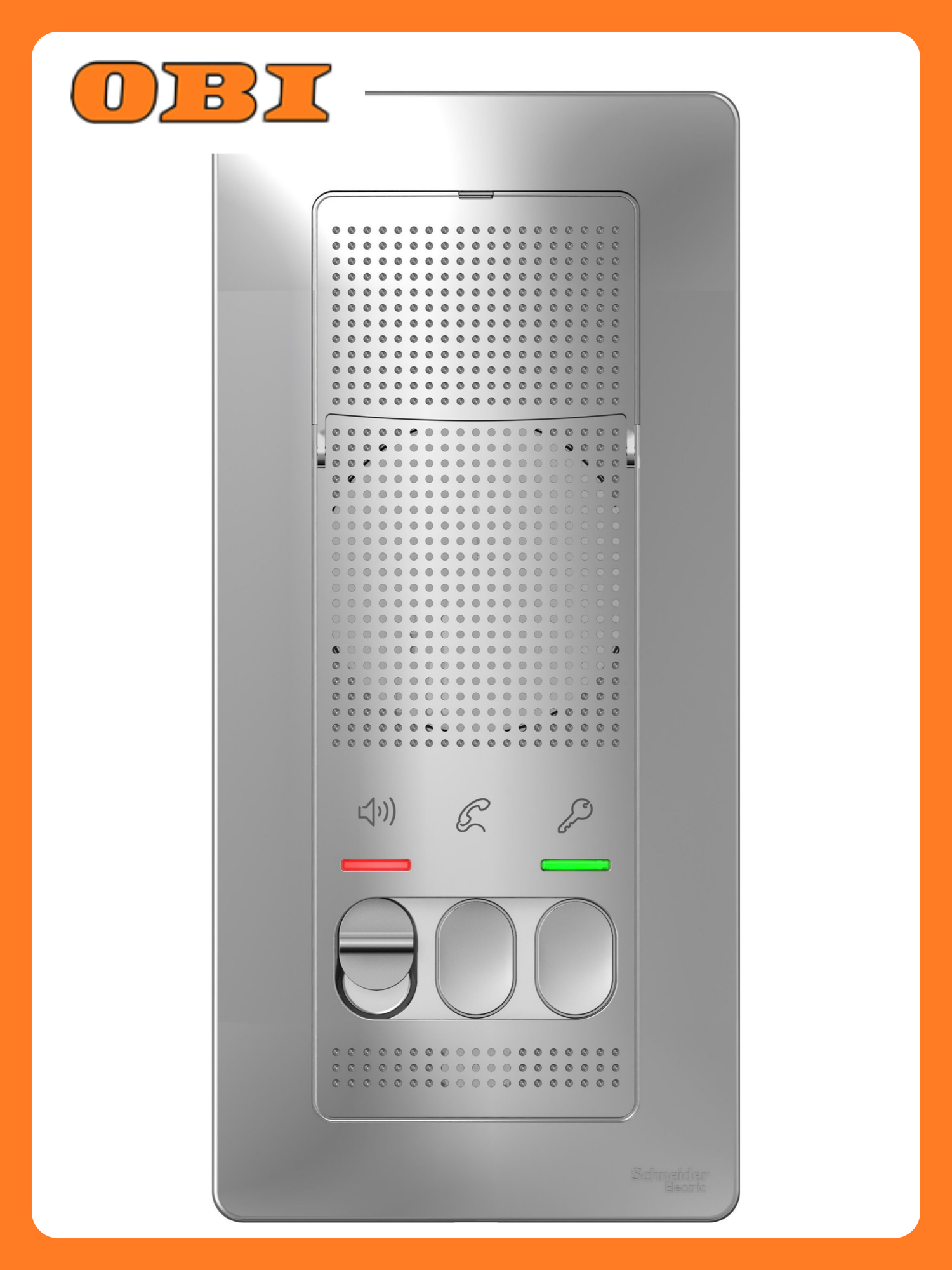 Вызывная панель Schneider Electric Blanca, алюминий, серая, 3 клавиши